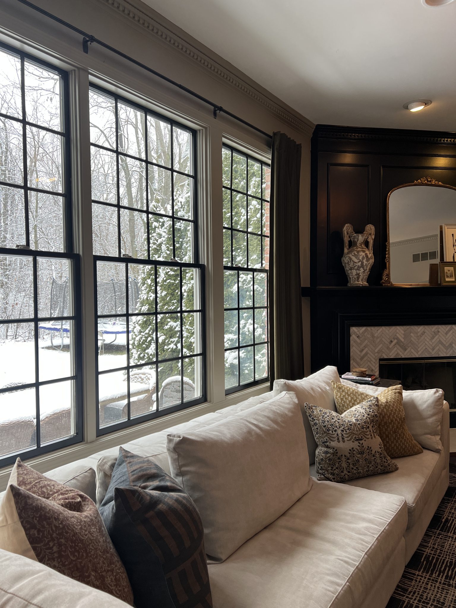 Painting Our Family Room Windows - Haneen's Haven