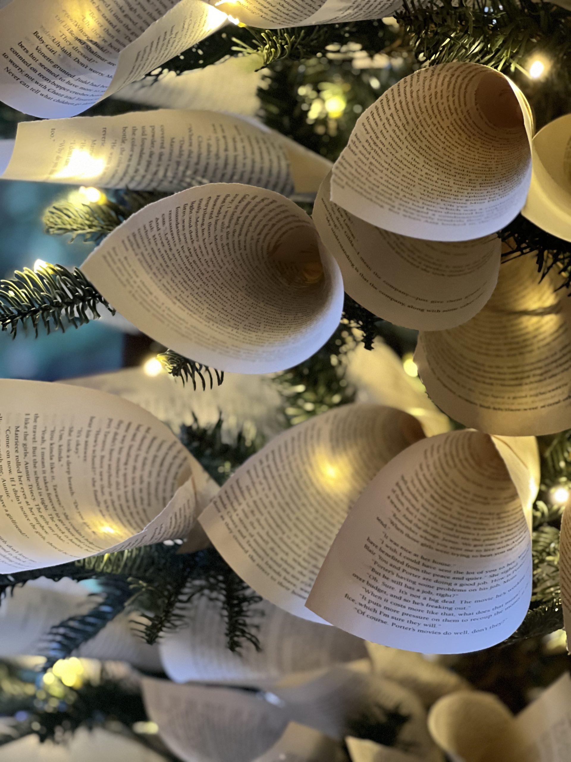 DIY Book Pages Christmas Tree - Haneen's Haven
